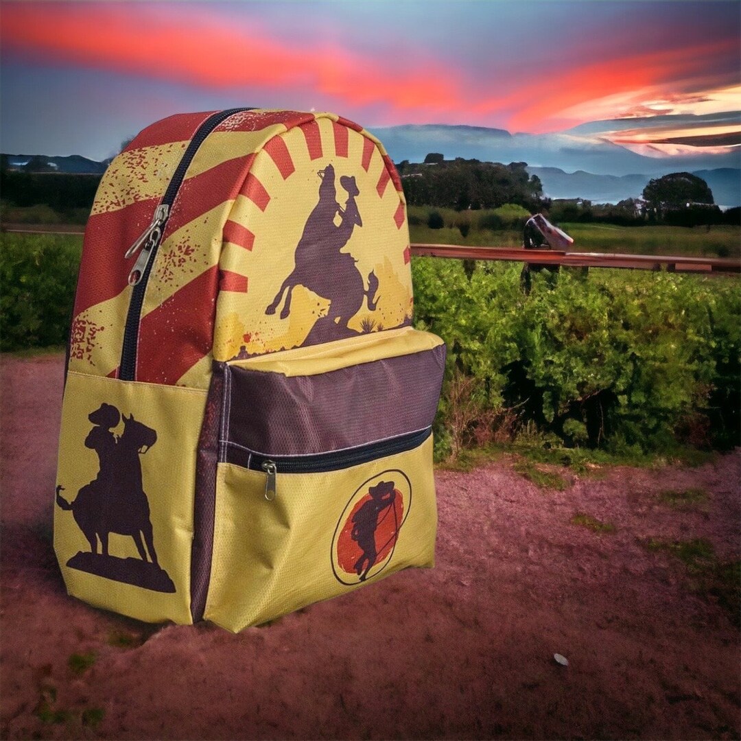 Cowboy Cowgirl Western MINI Backpack Purse Waterproof Rucksack Casual ...