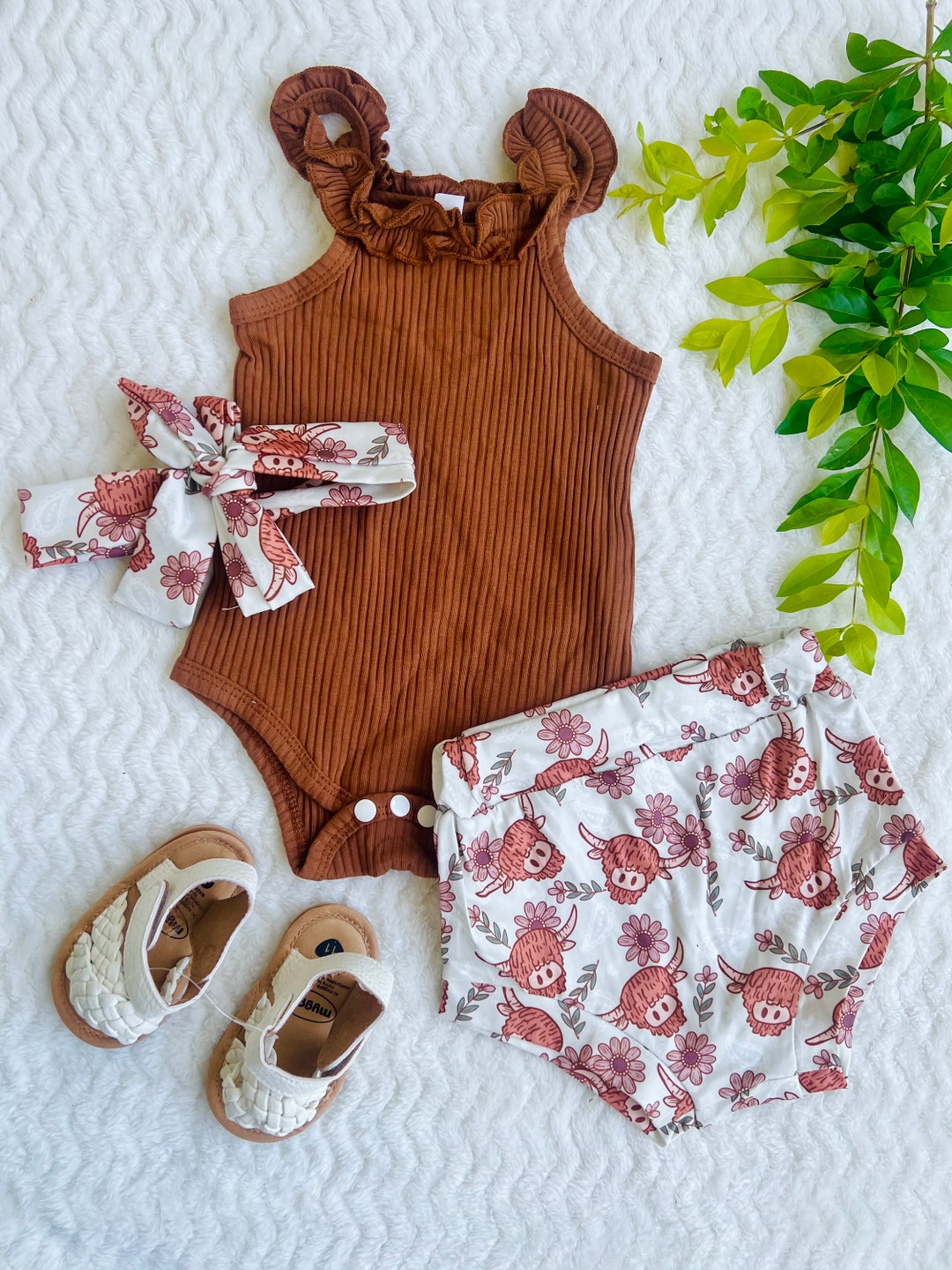 Cowgirl Vaquera Bull Baby Outfit Western Size 3-6 Months 4 Piece With ...