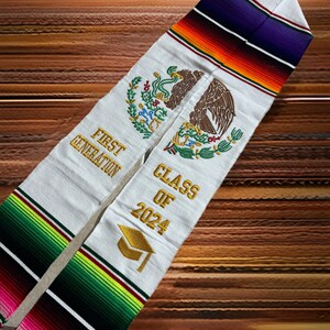 Mexican Graduation Sash Sarape Zarape Serape Sash Commencement Class of ...