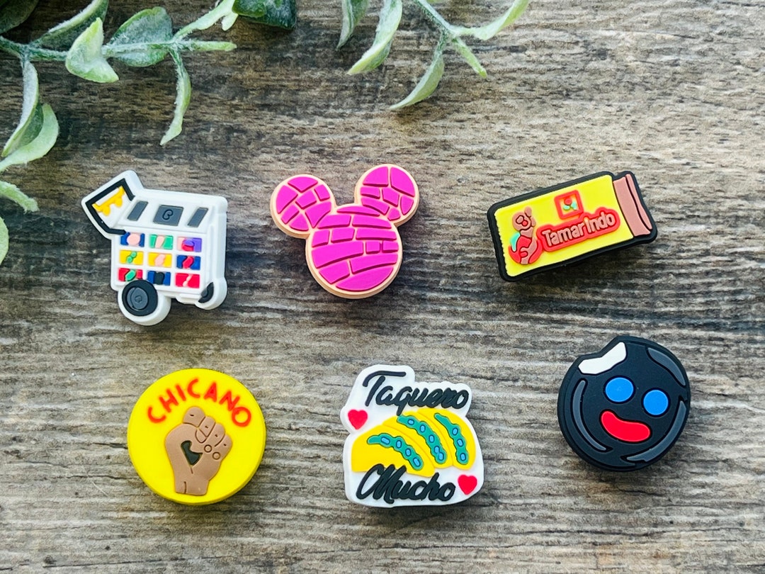 Mexican Charms Croc Accessories Lot of 6 Pcs Chicano Concha Paletero ...