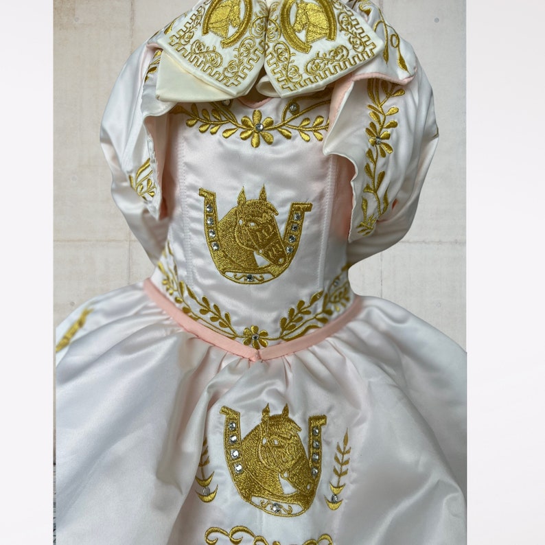 Girls Charro Charra LIGHT PINK GOLD Dress for Baptism or - Etsy