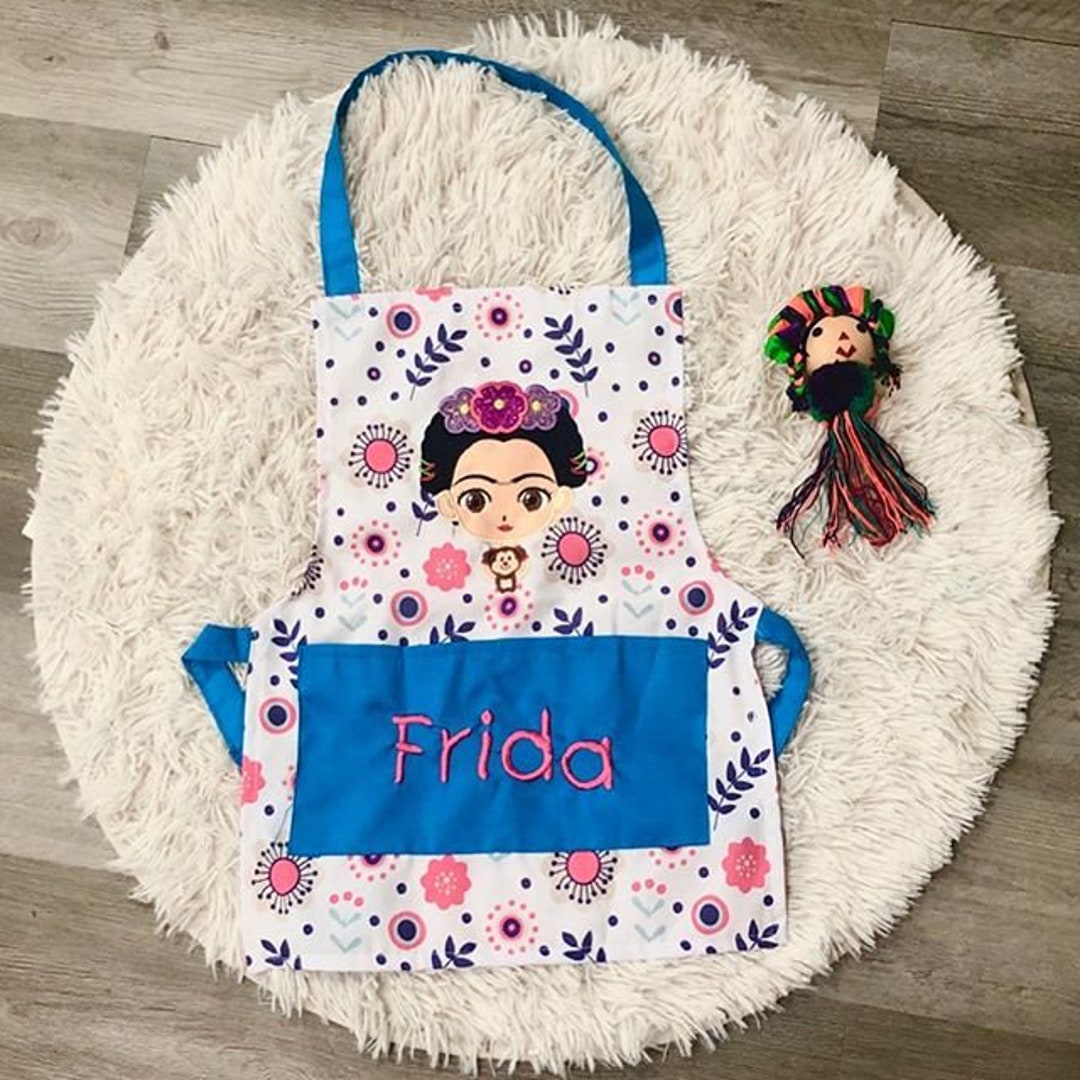 Girl Frida Kahlo Handmade Embroidered Apron Imported From Mexico size 3 ...