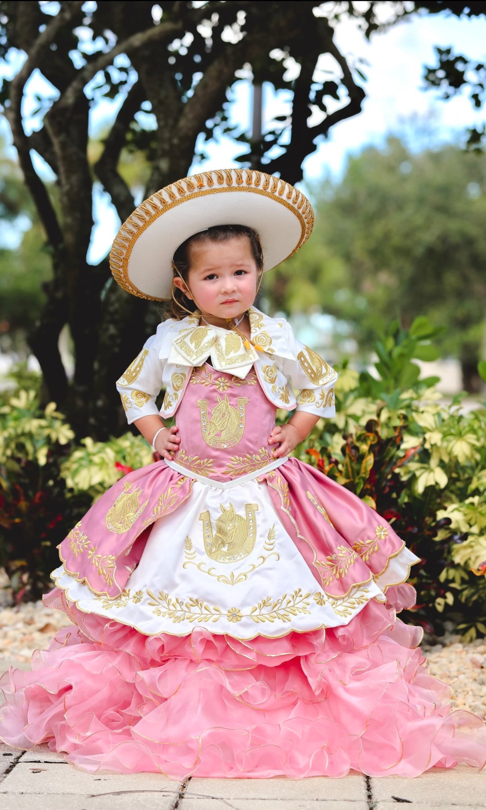 Girls Charro Charra Pink Dress for Baptism or Presentation - Etsy