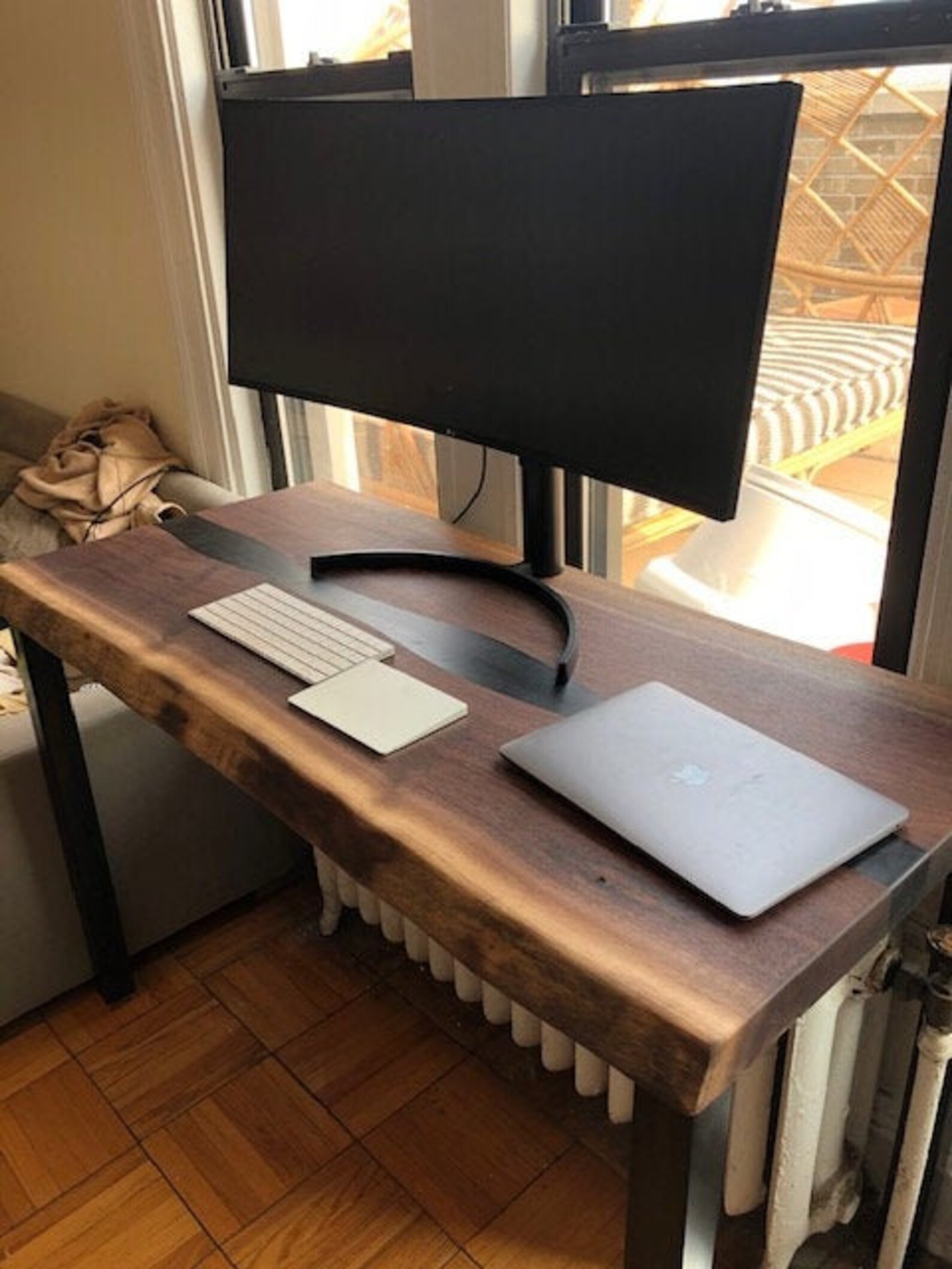 Walnut River Desk / Epoxy Table / Home Office / River Table / Walnut ...