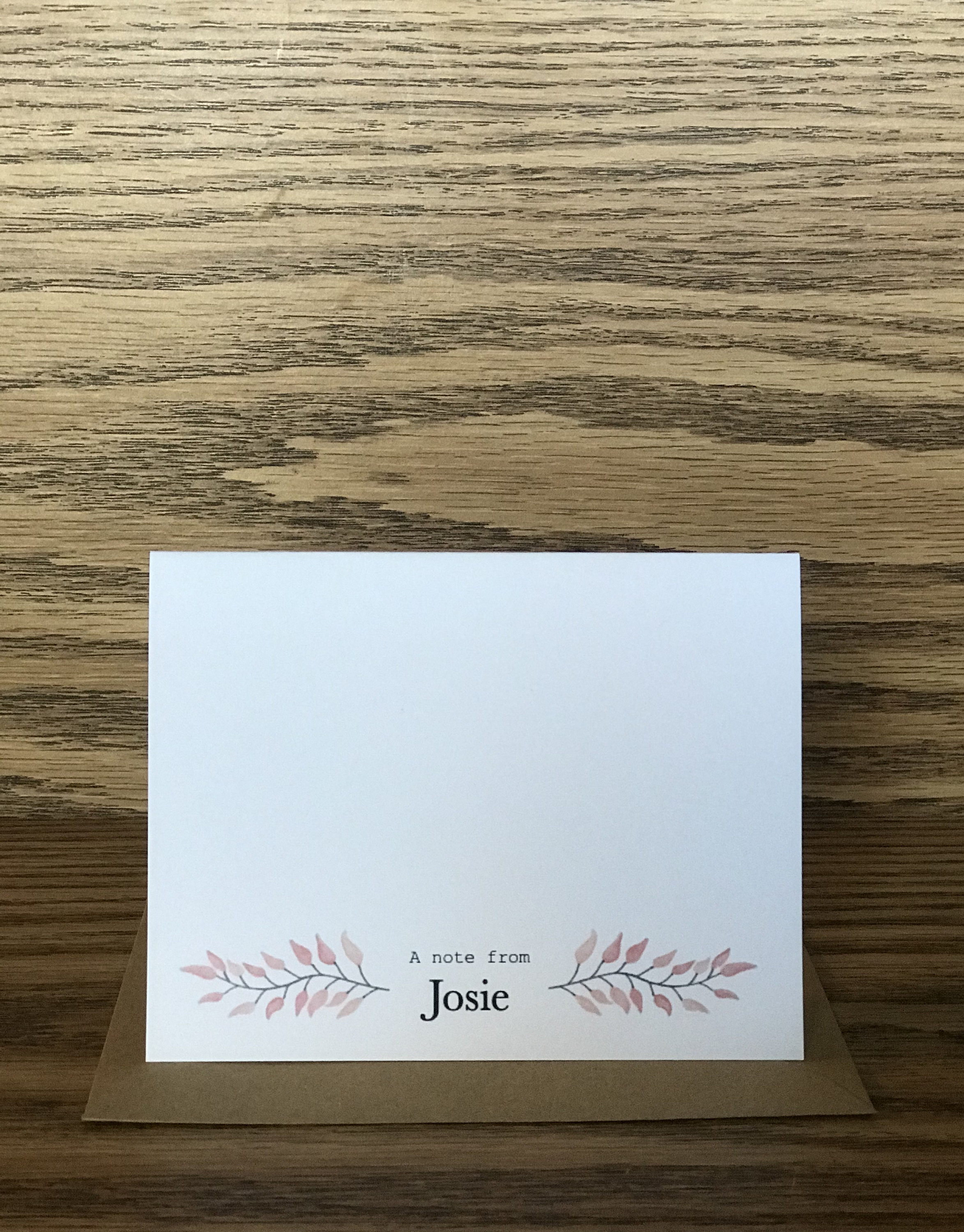 Pink Watercolor Letter Writing Set Name on Personalized Gift Custom ...