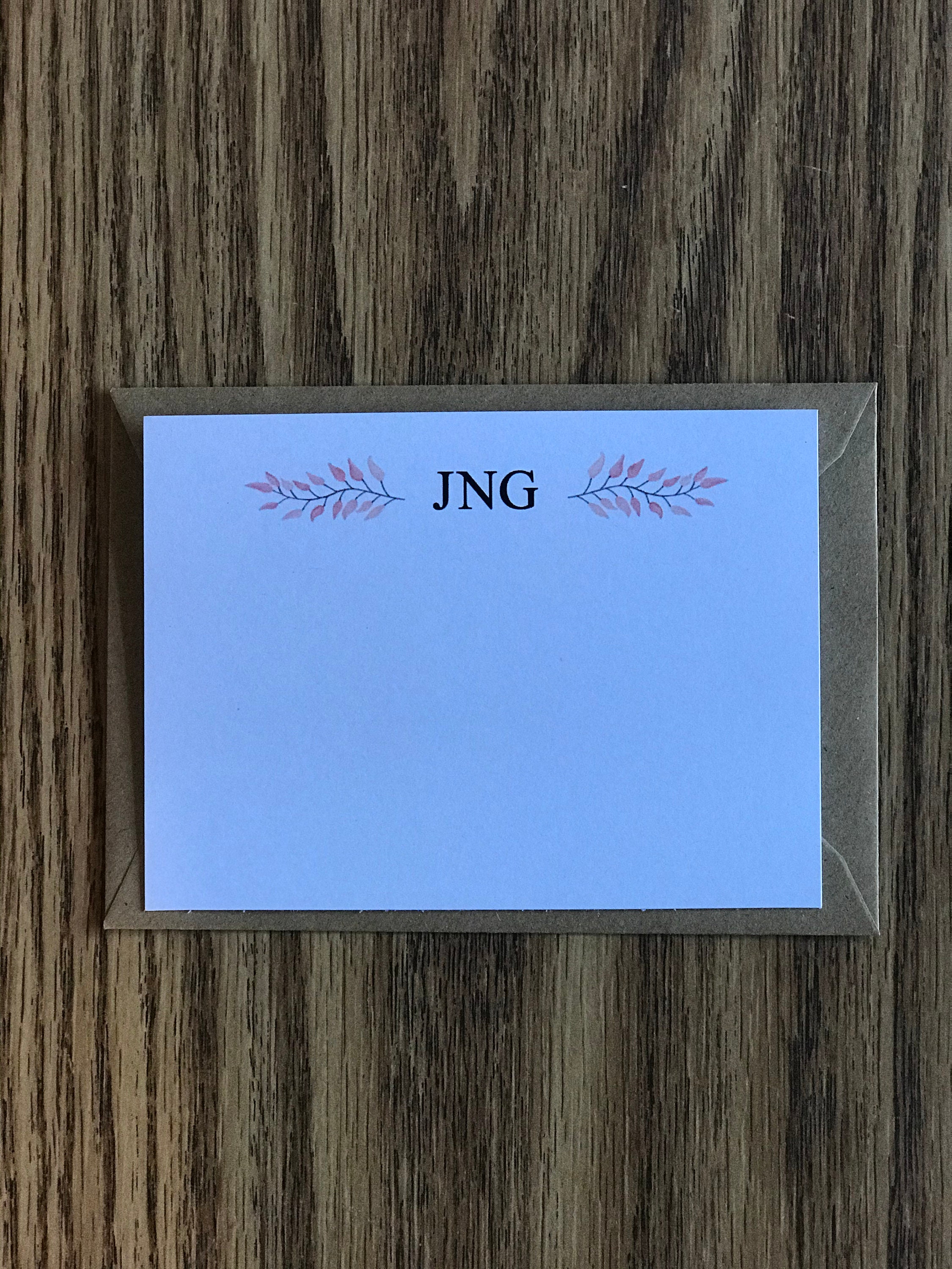 Pink Watercolor Letter Writing Set Name on Personalized Gift Custom ...