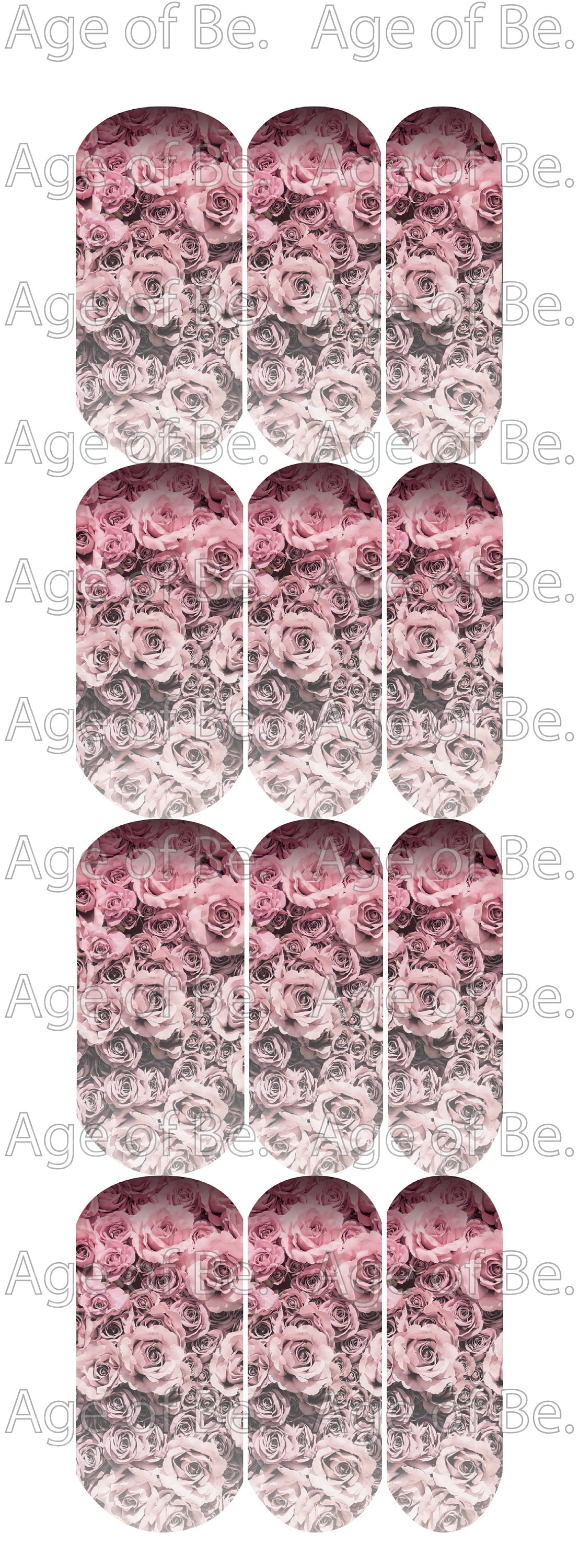 Rose Decal Baby Boomer French Neutral Drip | Etsy