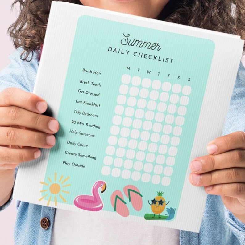 Daily Summer Checklist - Etsy