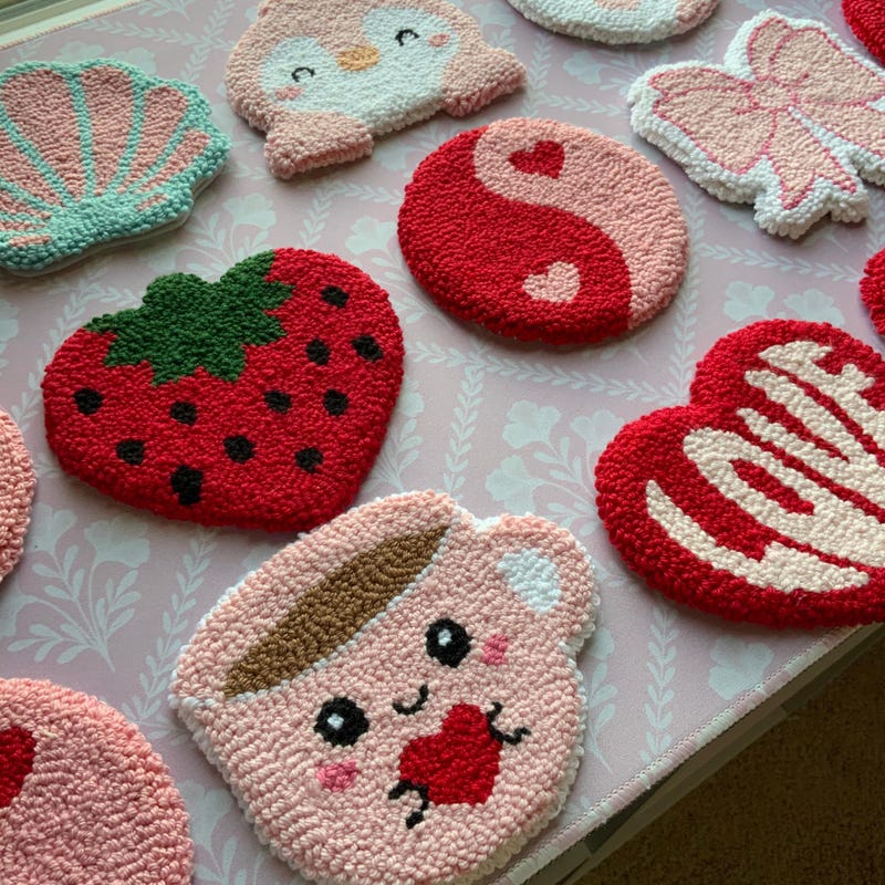 Valentine Punch Mug Rugs - Etsy