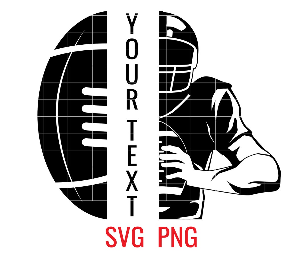 Football SVG Football Cut File Half Player Svg Football - Etsy Canada