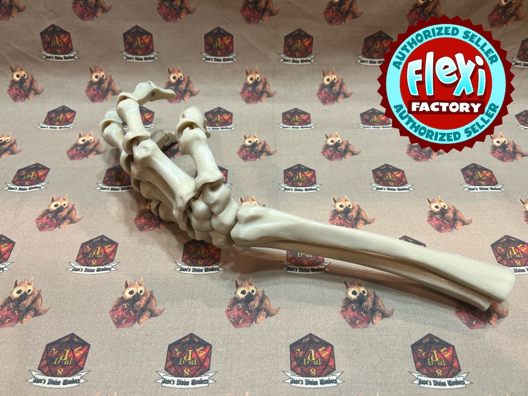 Flexi Skelton Hand 3D Printed / Halloween Decor/ - Etsy
