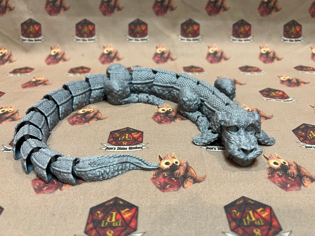 Articulated Falkor the Luck Dragon, 3D Printed, Flexi Dragon - Etsy