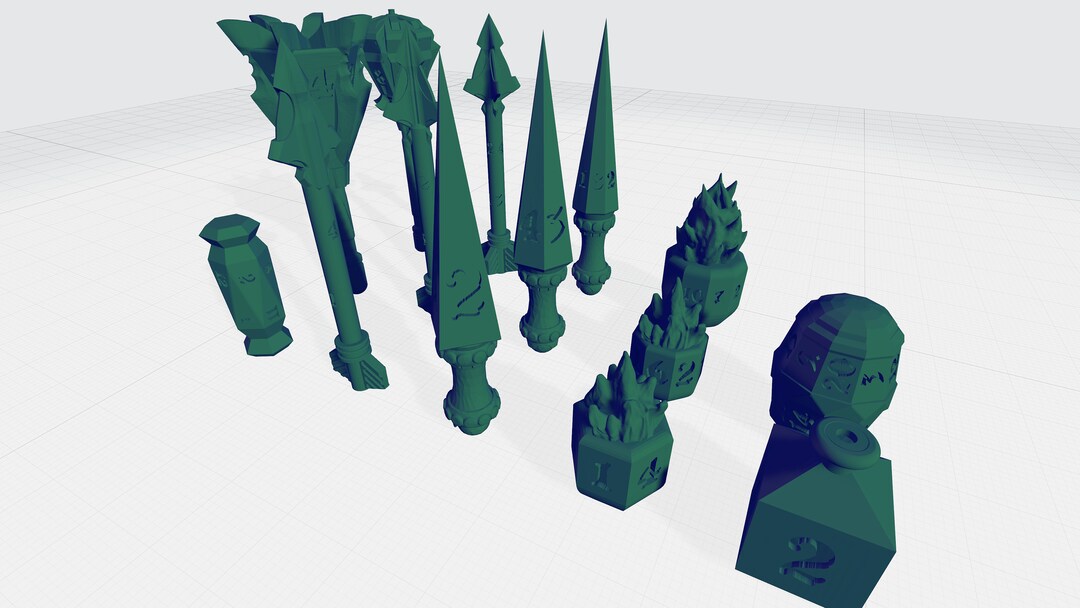 Full Set RPG Dice STL Files - Etsy