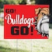 BULLDOG SPORTS MASCOT Lawn Sign, 24" X 18" School Mascot Yard Card ...