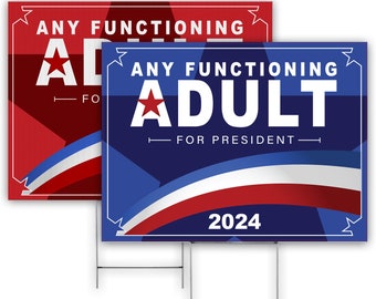 CUSTOM POLITICAL Lawn Sign 24 X 18 Political Yard Card Printed on Both ...