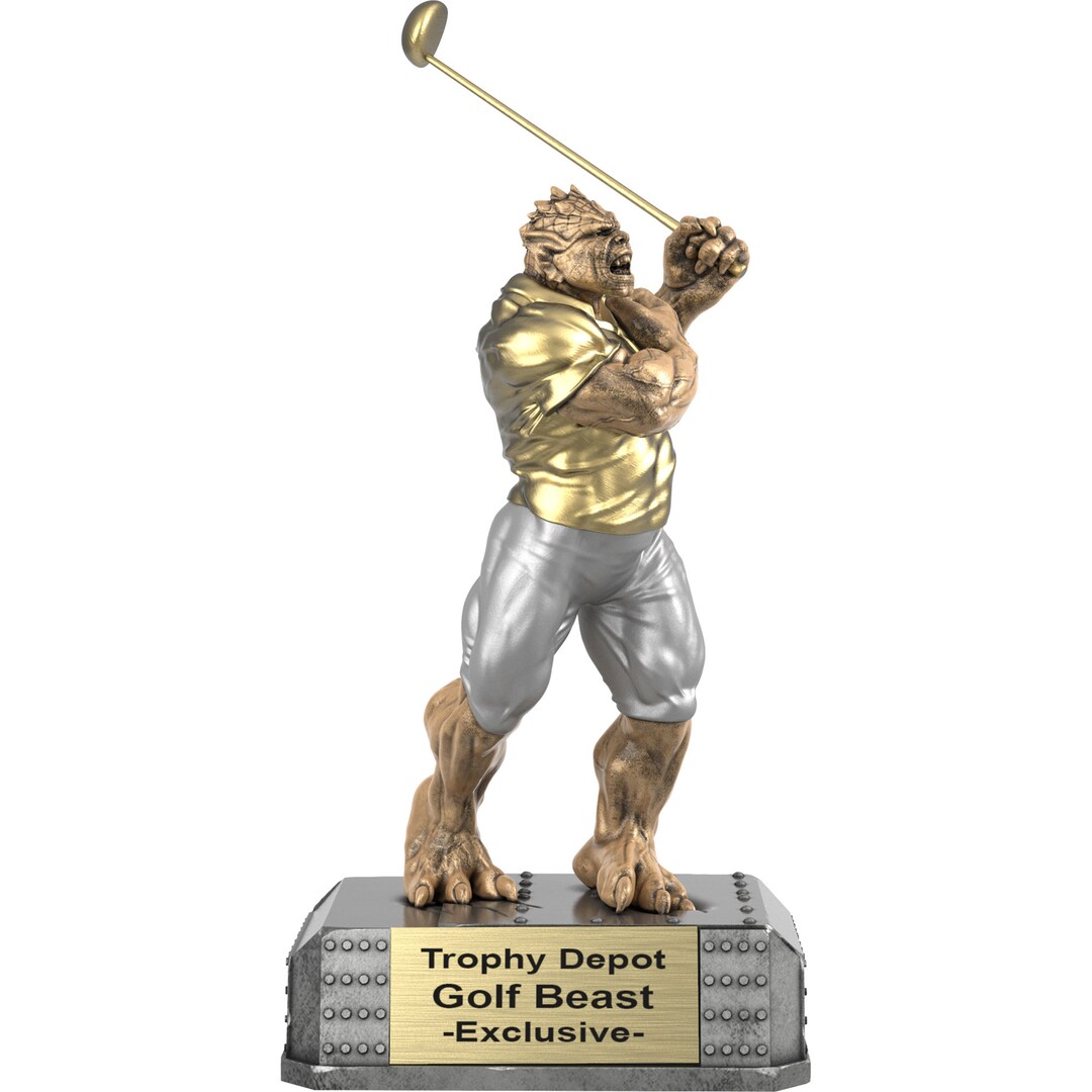 Golf Trophy Beast Personalized Gift or Trophy W/ Custom Name Plate ...