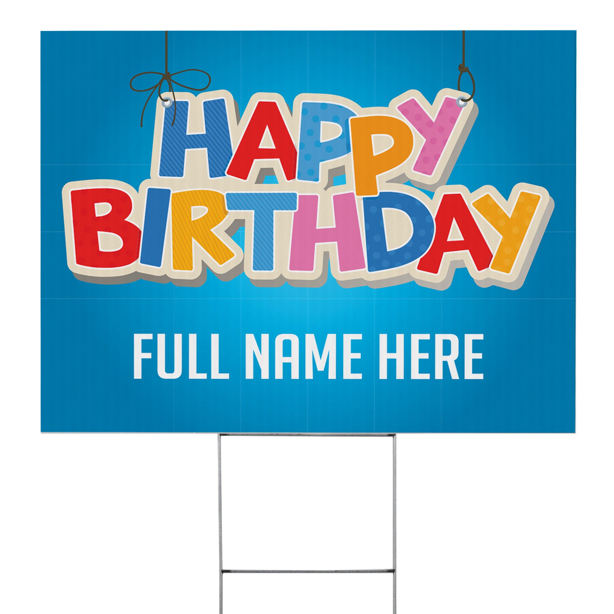 Colorful Custom Happy Birthday Sign Lawn Sign 18 x 24 | Etsy