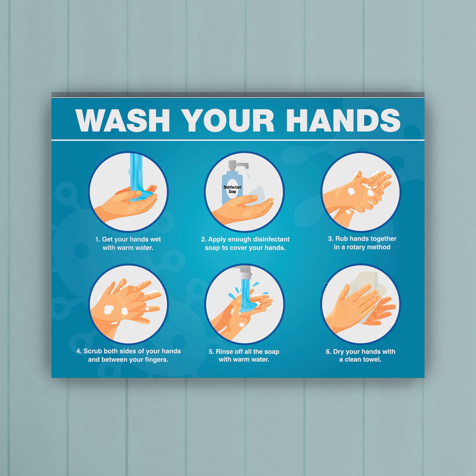 Steps for Hand Washing Full Color Acrylic Sign BUY 2 GET 1 - Etsy