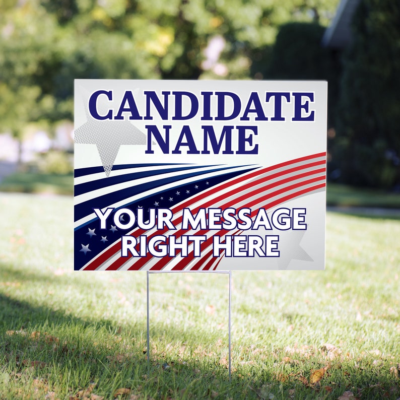 PATRIOTIC CUSTOM POLITICAL Lawn Sign 24 x 18 Political | Etsy