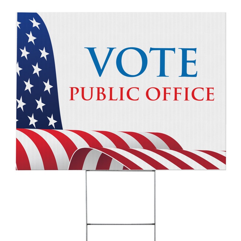 Waving Flag CUSTOM Political Lawn Sign 24 X 18 Political | Etsy