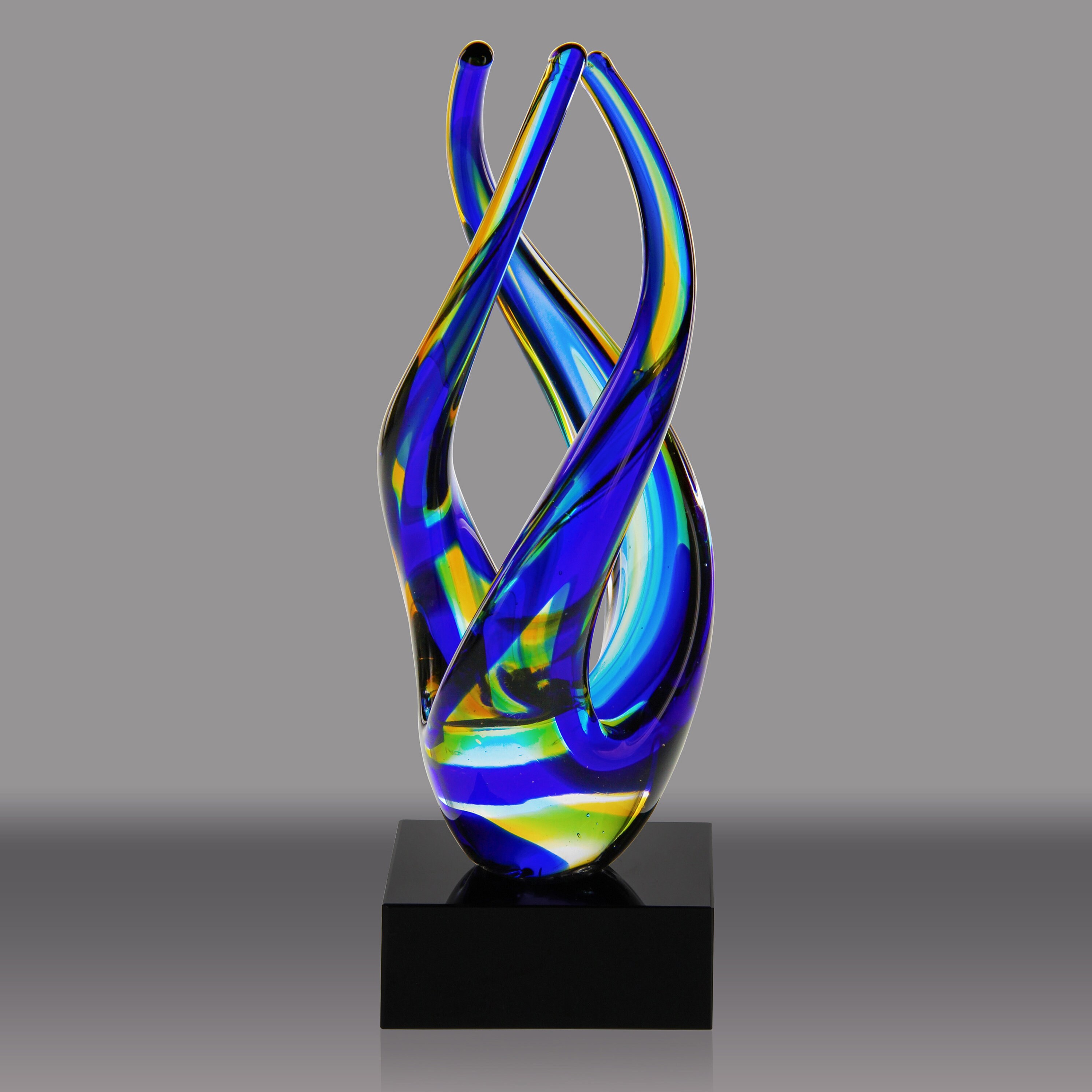 Artistic Glass Twist Award - Hand Blown and Formed Art Glass 9.5" - Etsy