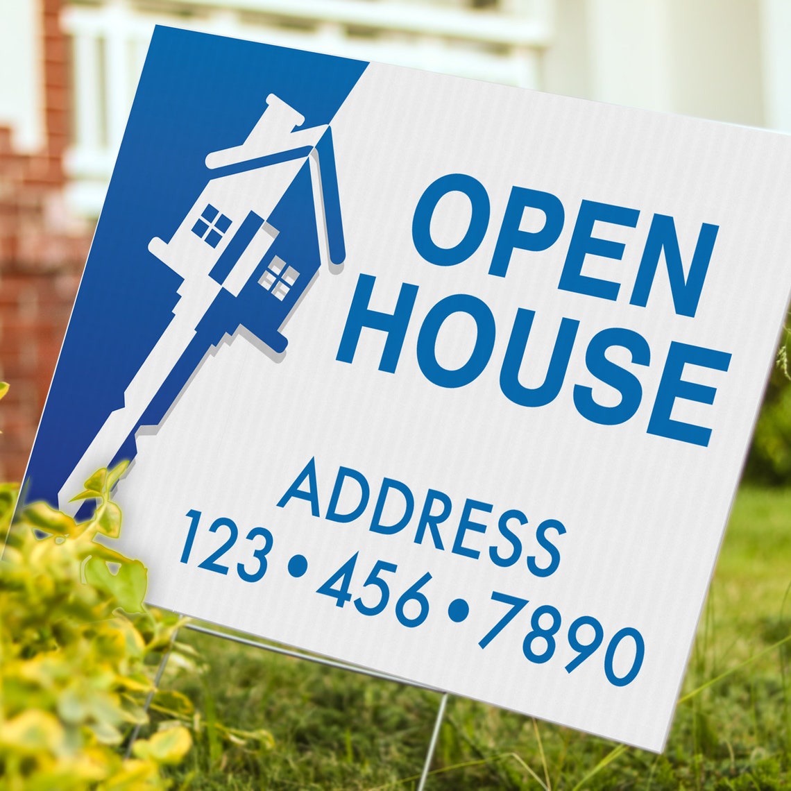 Real Estate Open House Lawn Sign, 24" X 18" Open House Yard Card ...