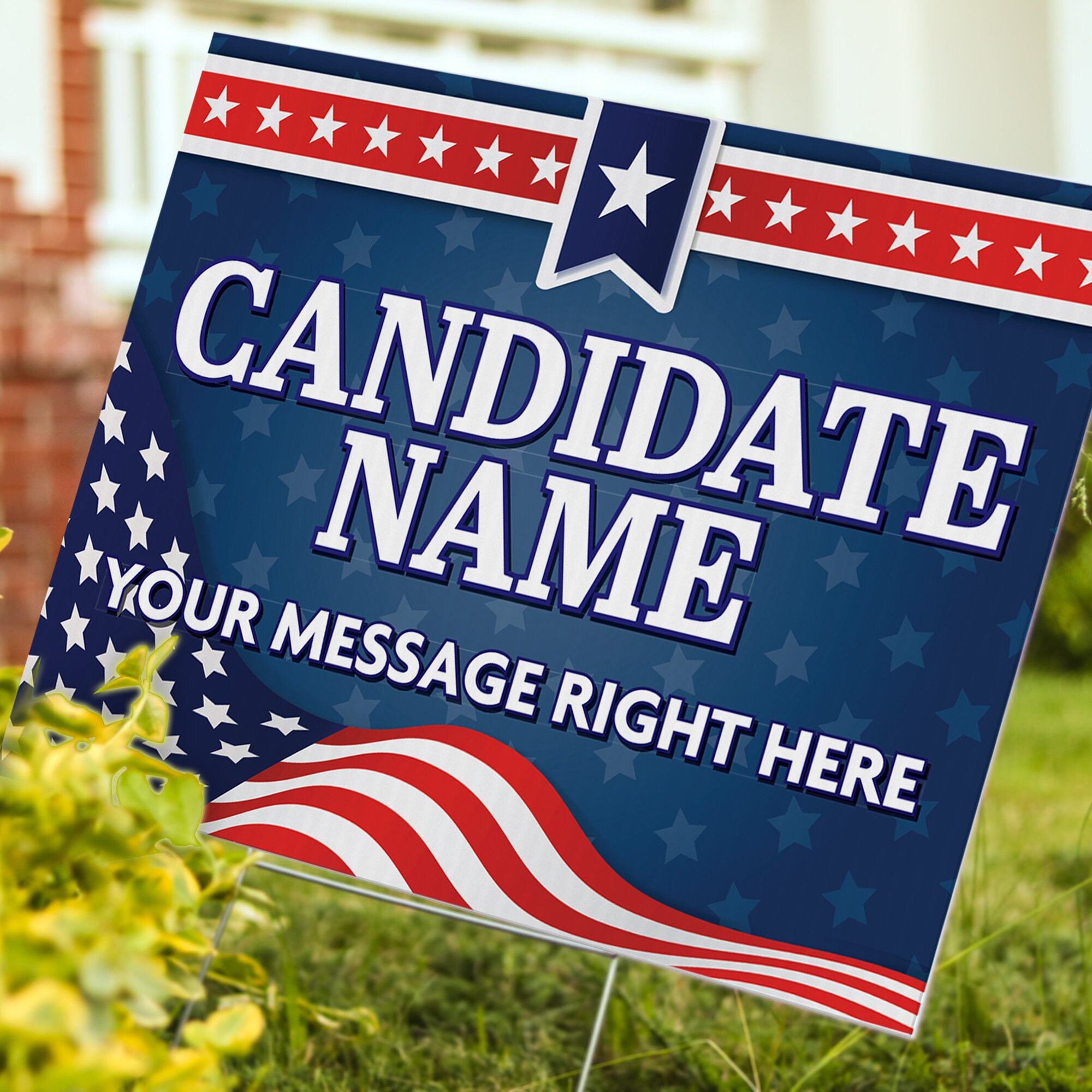 Patriotic Custom Political Lawn Sign 24 x 18 Printed on both | Etsy