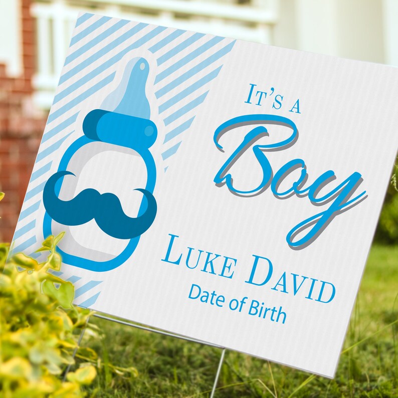 IT'S A BOY Custom Lawn Sign 18 X 24 Birth Announcement | Etsy