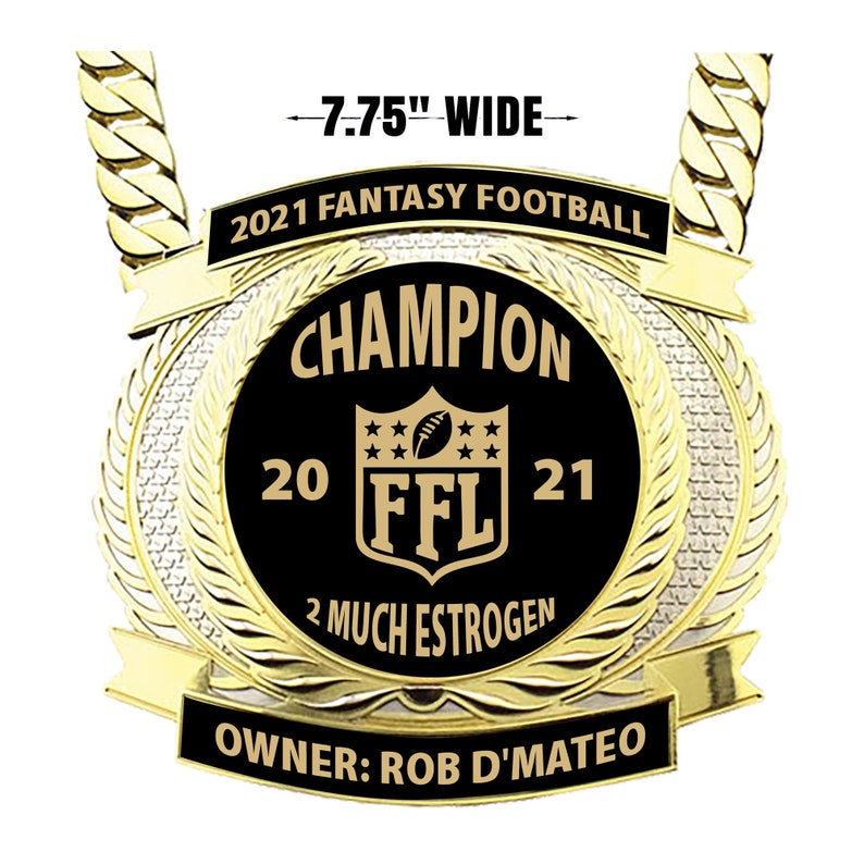 Fantasy Football Turnover Chain, Champ Chain, Personalizable Award, FFL ...