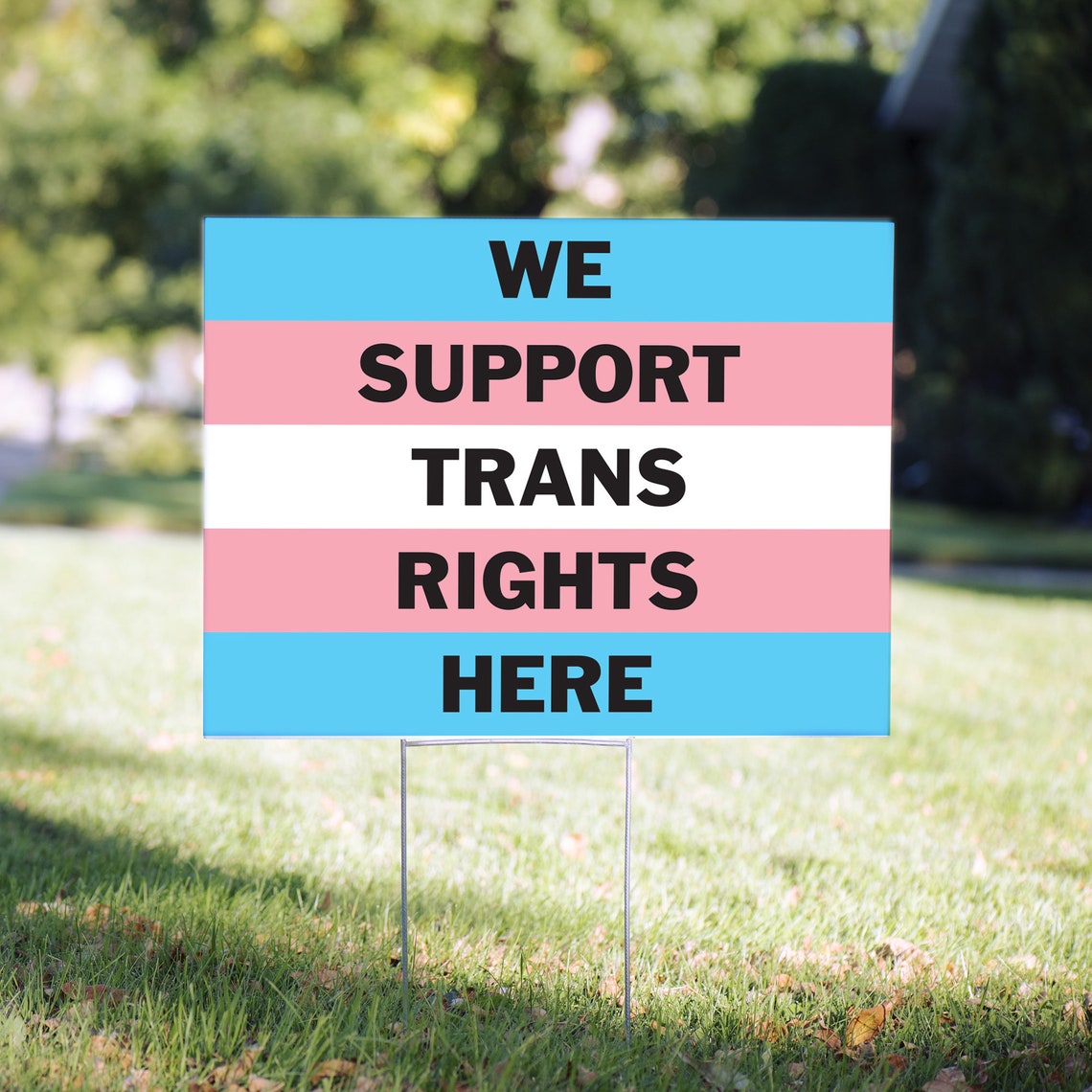 We Support TRANS RIGHTS Here 24 X 18 Lawn Sign - Etsy Norway