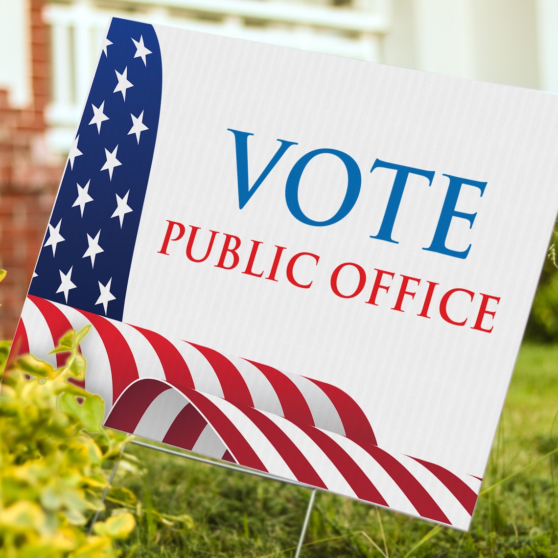 Waving Flag CUSTOM Political Lawn Sign 24 X 18 Political | Etsy