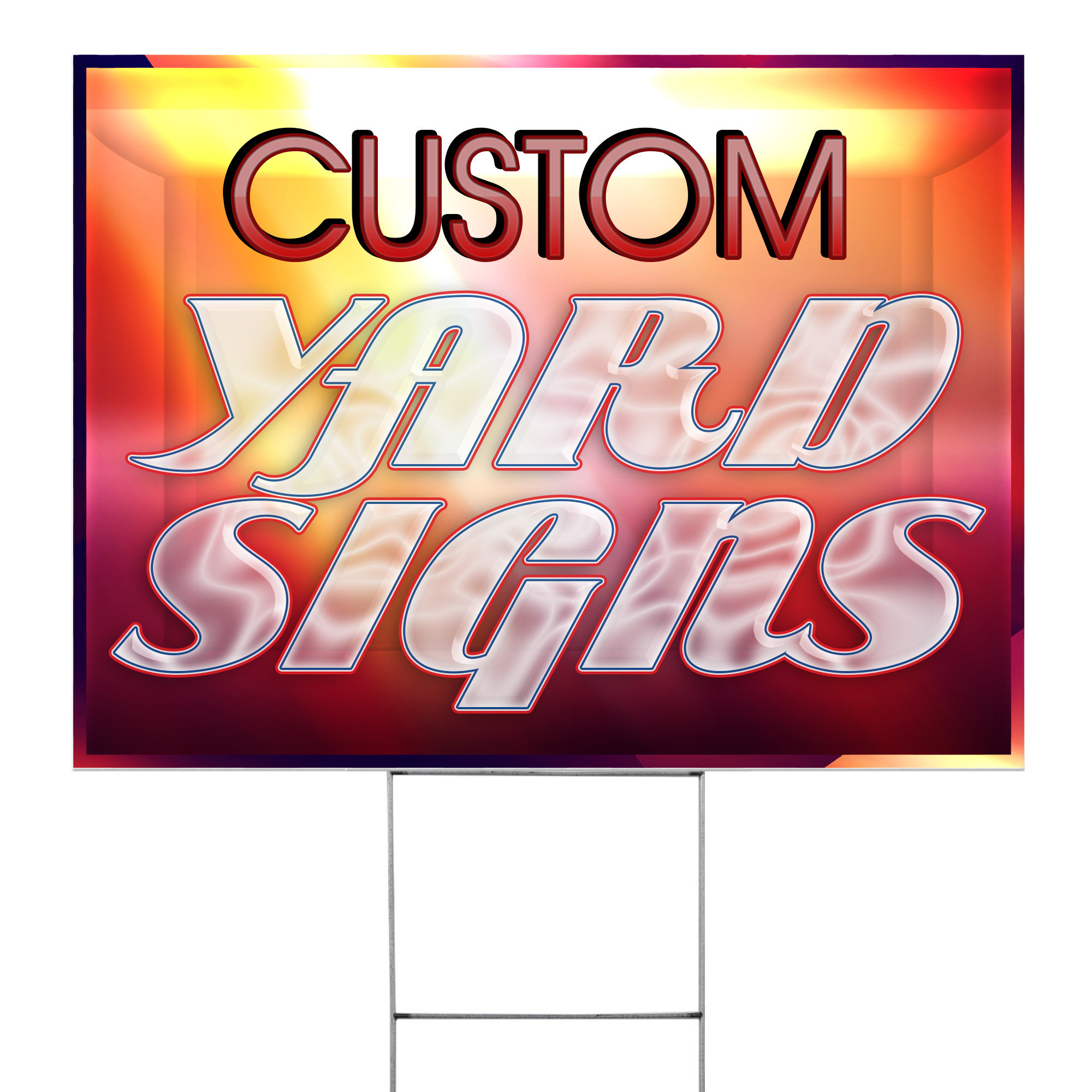 Full Color Custom 24 X 18 Yard Sign, Printed on Both Sides, Custom Lawn ...