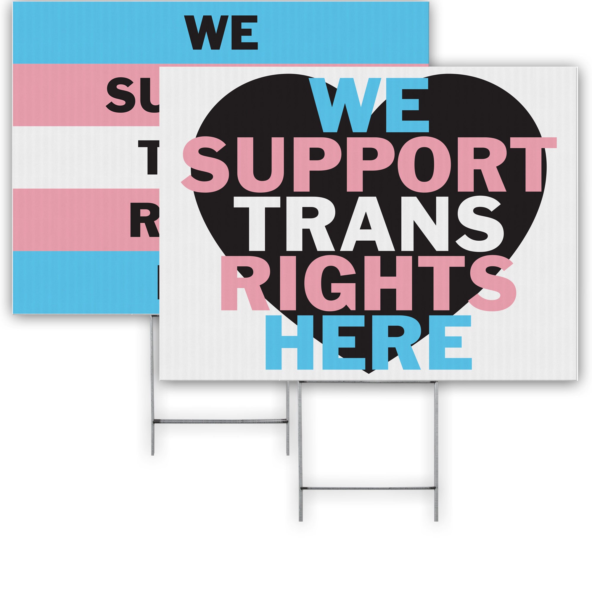 We Support TRANS RIGHTS Here 24 x 18 Lawn Sign | Etsy