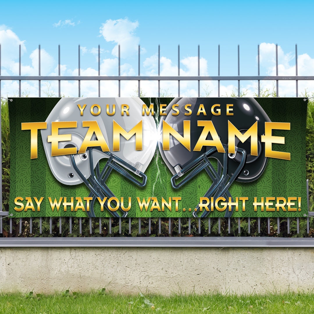 Personalized 13 Oz Football Vinyl Banner, Available in Many Sizes ...