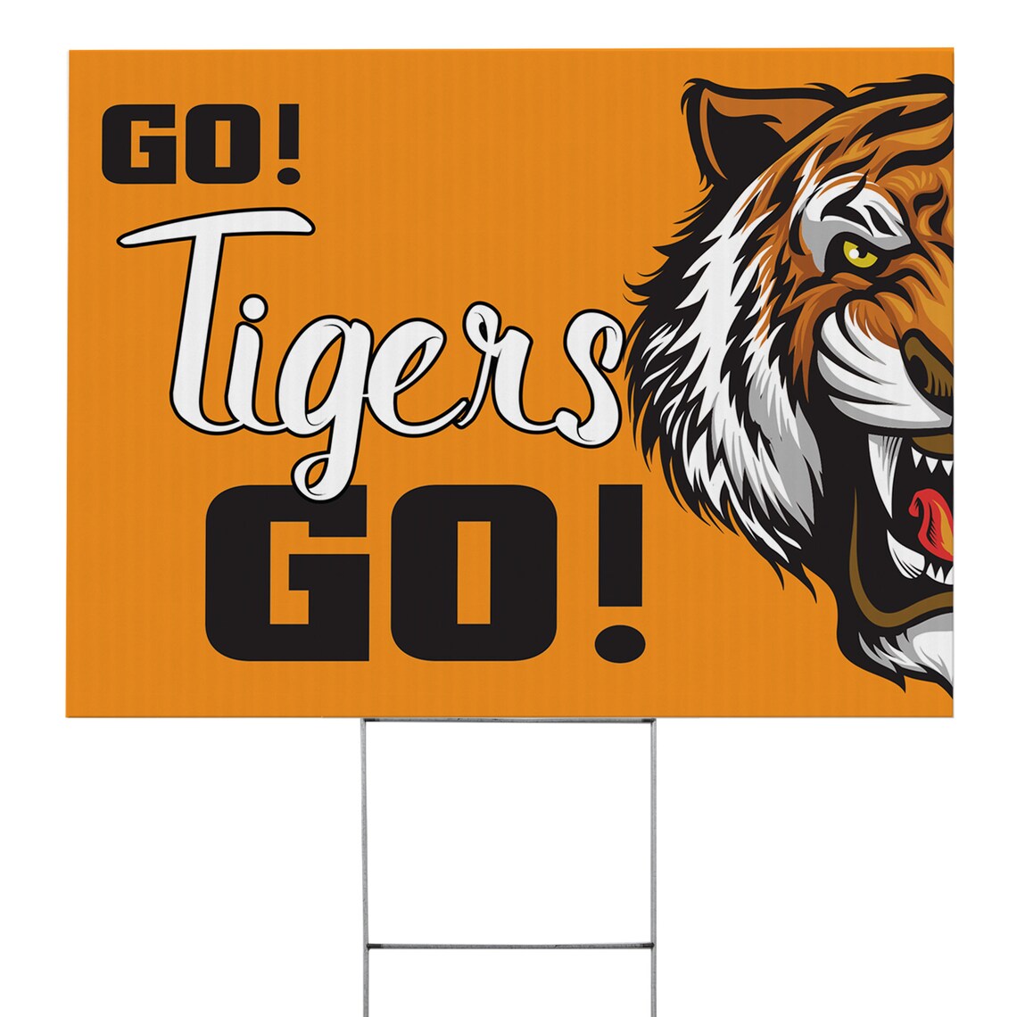 TIGERS SPORTS MASCOT Lawn Sign 18 X 24 School Mascot Yard - Etsy