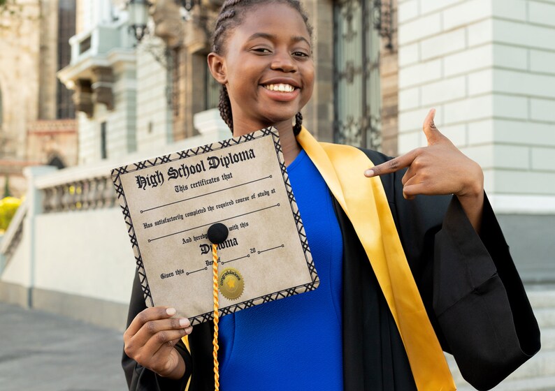 Printable High School Diploma Certificate Template | Graduation Gift ...