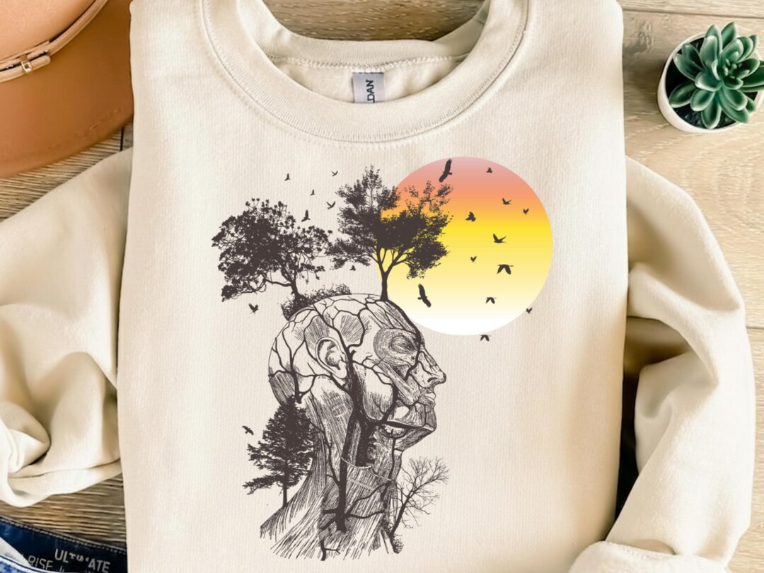 Abstract Human Face Tree PNG | Surreal Nature Art (digital Download ...