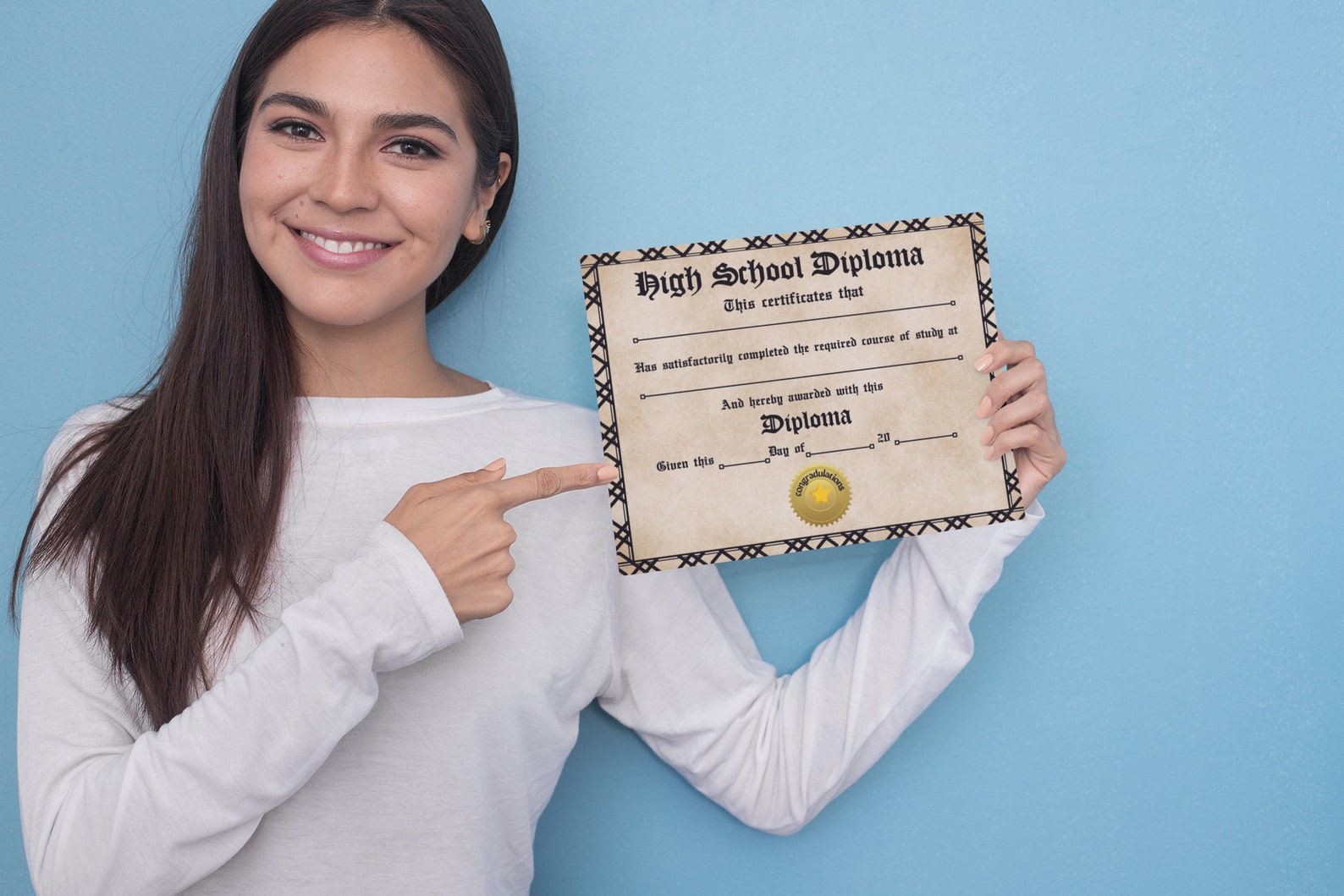 Printable High School Diploma Certificate Template | Graduation Gift ...