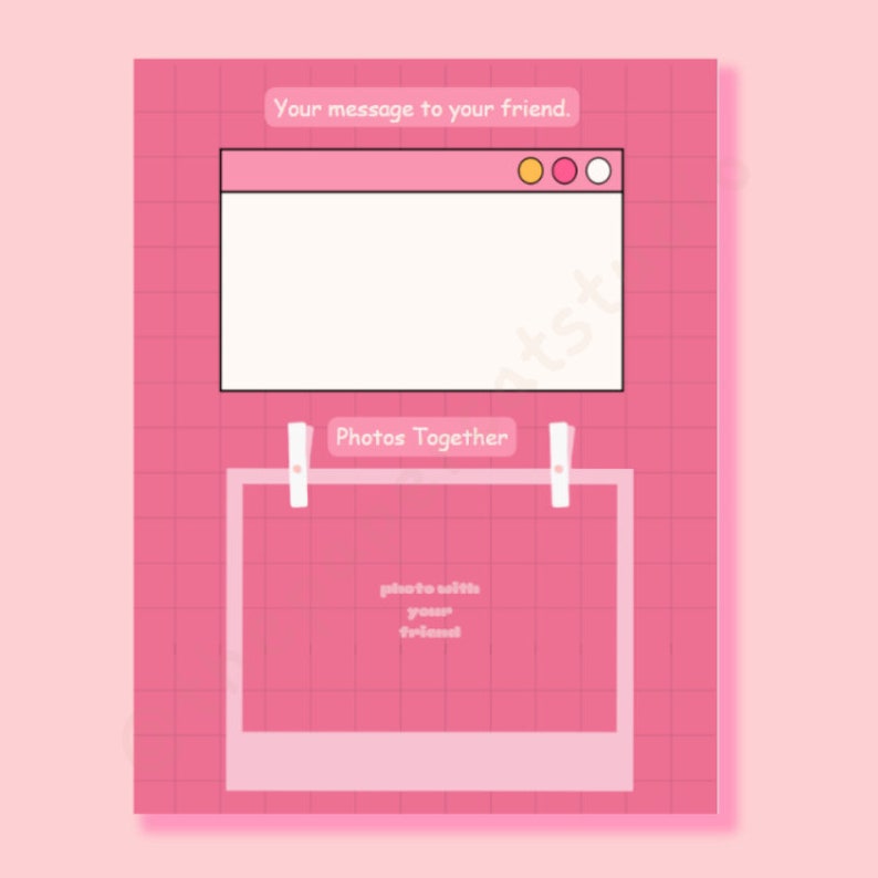 Cute Pink Color Slambook Template, Printable Template, Digital Slambook ...