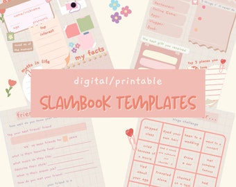 Grid Paper Slam Book, Cute Slam Book Templates, Printable Slam Book ...