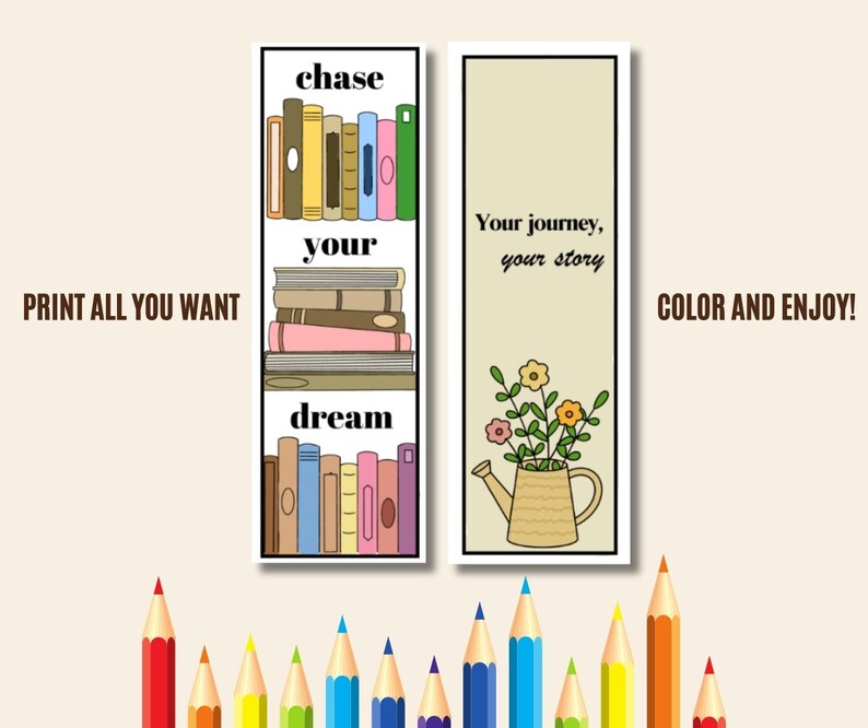 40 Printable Motivational Quotes Coloring Bookmark, Relaxing Coloring ...