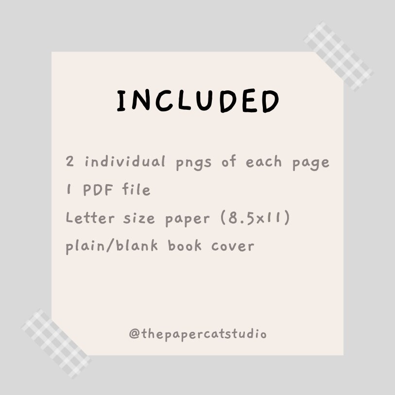 Grid Paper Slam Book, Cute Slam Book Templates, Printable Slam Book ...