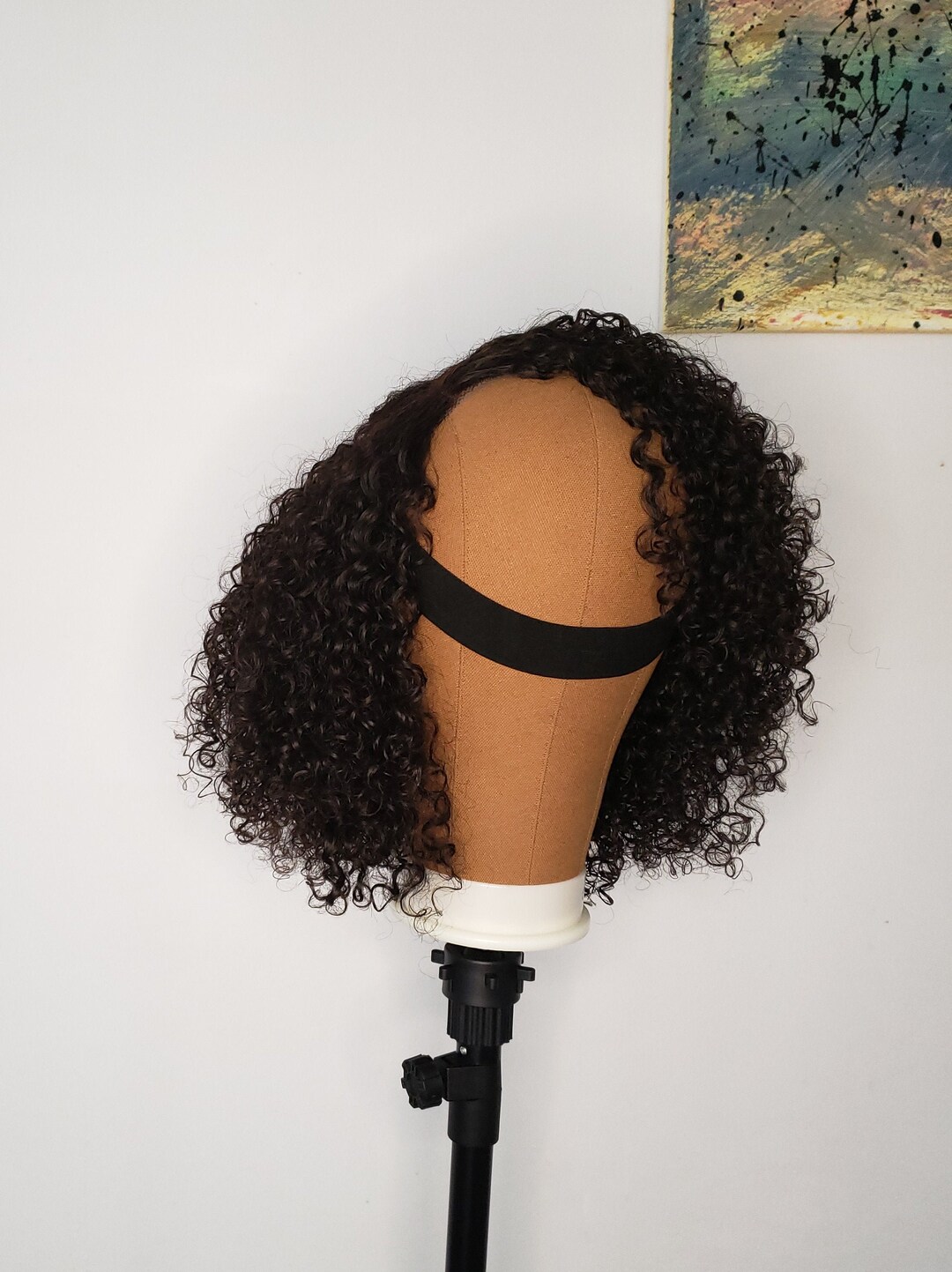 Fumi Curly 12 Inch Brazilian Hair 4x4 Frontal Pre Plucked Wig - Etsy