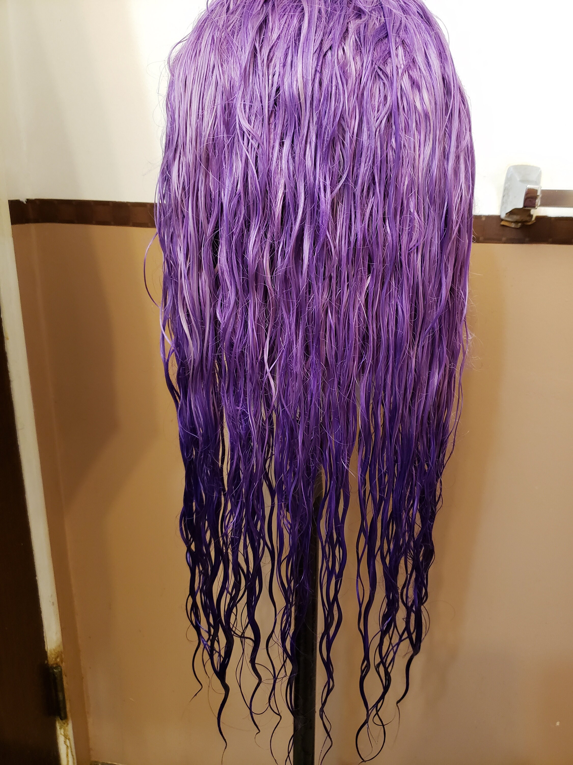 VIVID Remy Hair Lace Front Wigs Bluegreen Purple Pink - Etsy