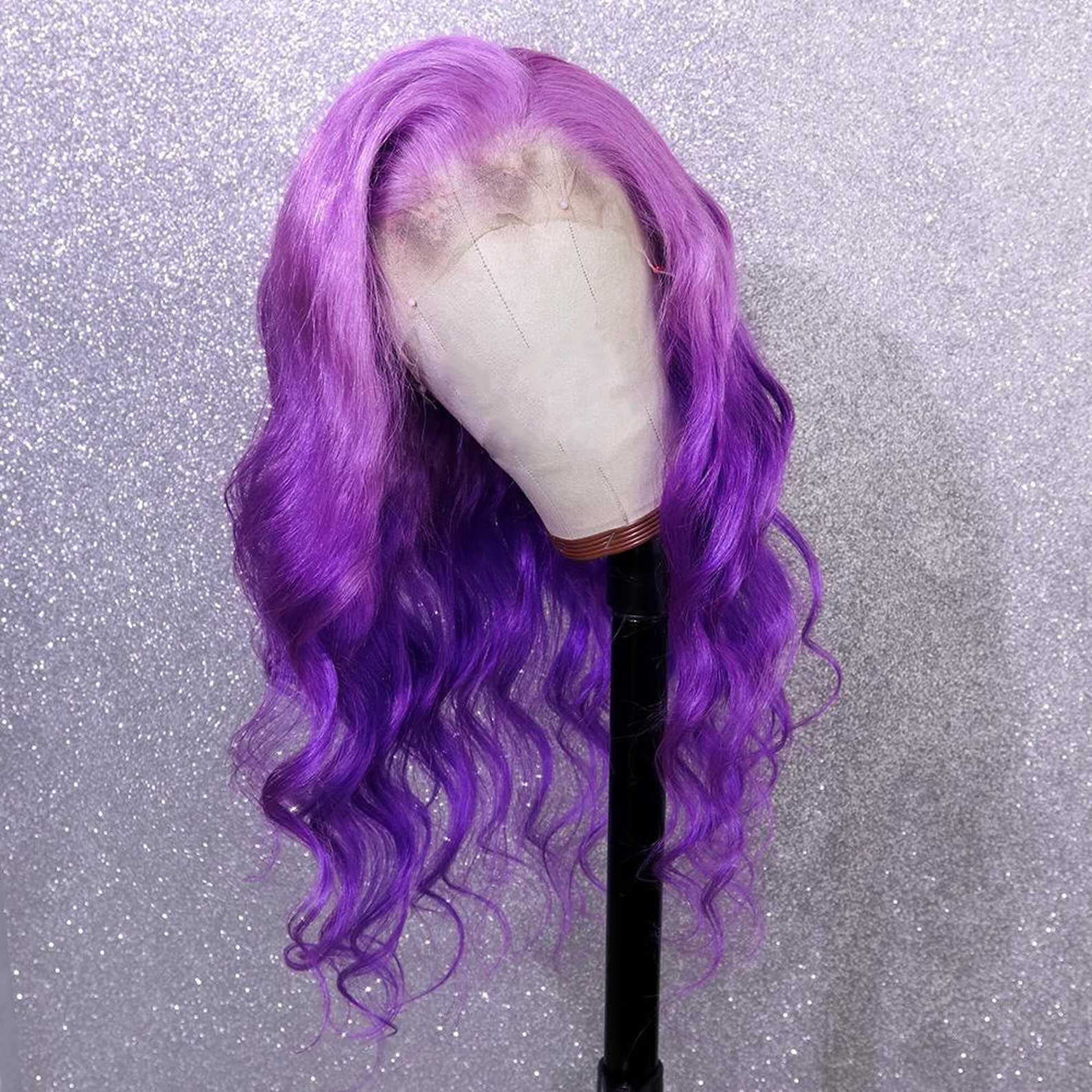 VIVID Remy Hair Lace Front Wigs Bluegreen Purple Pink - Etsy