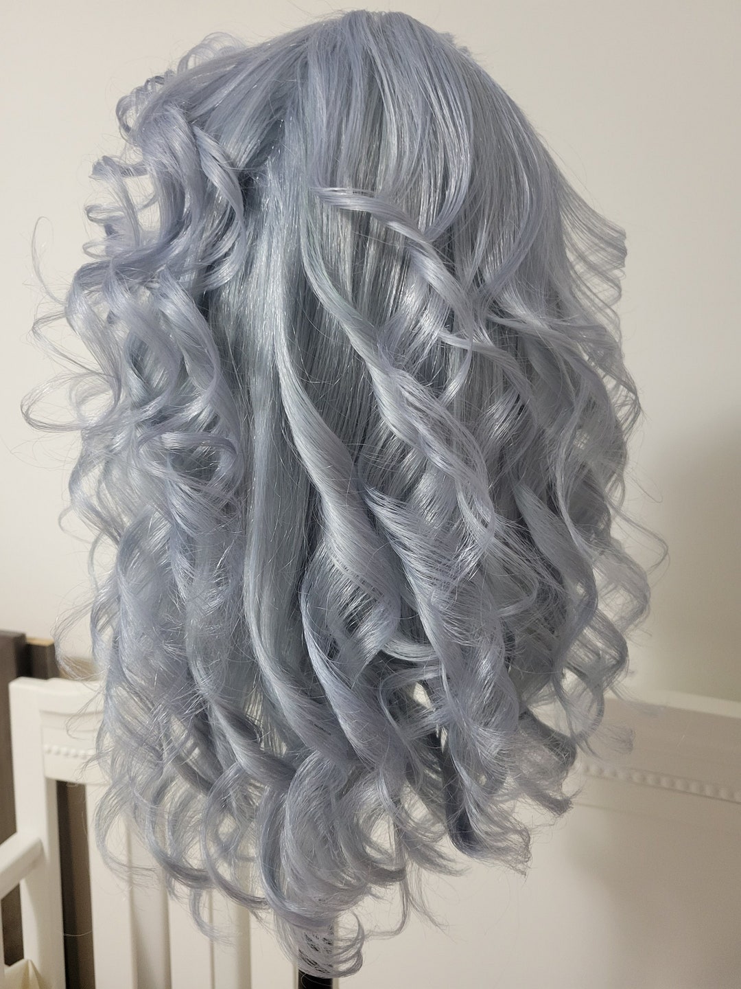 VIVID SILVER Remy Hair Lace Front Wigs, Icy Silver Color Human Hair ...
