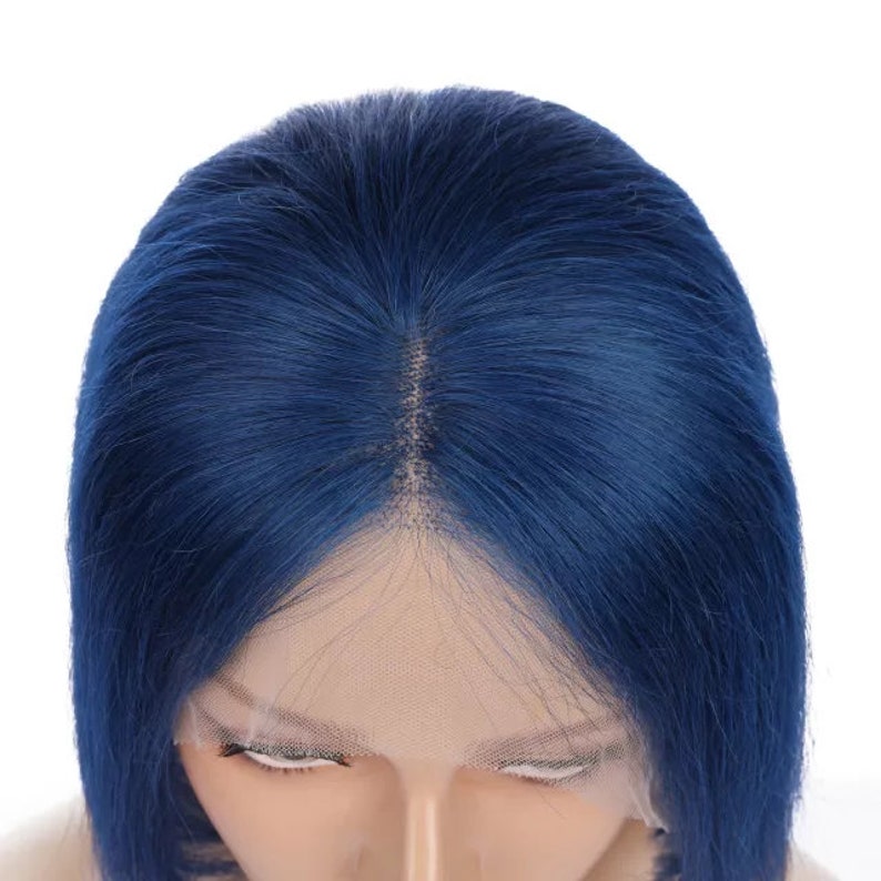 SZA Inspired Blue Hair Remy Hair Lace Front Wigs Electric - Etsy Canada