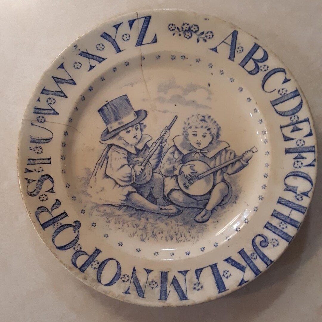 Vintage Child's Alphabet Plate - Etsy