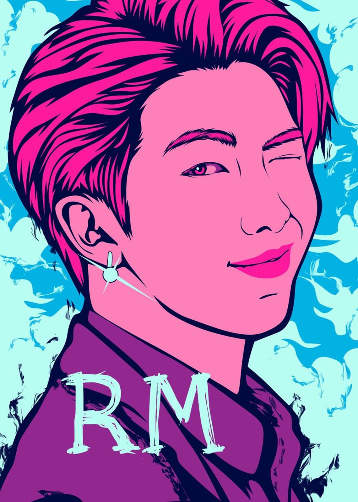 BTS RM kpop music ver11 gloss poster 17x 24 | Etsy