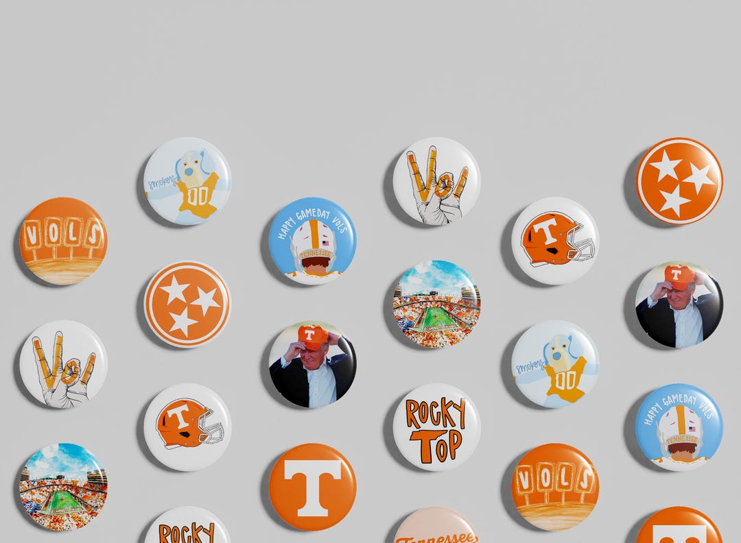 Tennessee Game Day Buttons/pins 3" - Etsy